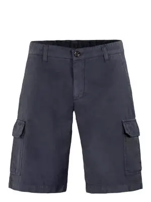 MOORER Buttoned Cargo Shorts - Blue
