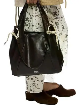 BIMBA Y LOLA Large Leather Shoulder Bag