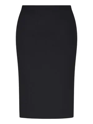 Giorgio Armani Technical Scuba Fabric Pencil Skirt - Black