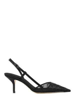 GIORGIO ARMANI Mesh And Rhinestone Slingbacks