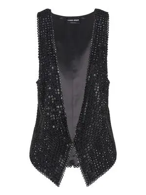 Giorgio Armani Silk Satin Gilet With Embroidery - Patterned