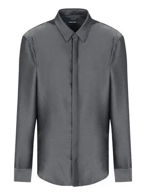 Giorgio Armani Silk Satin Shirt - Grey