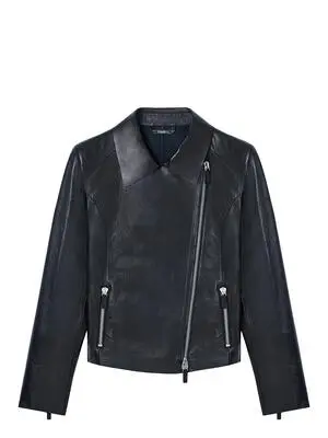 Giorgio Armani Nappa Biker Jacket - Black