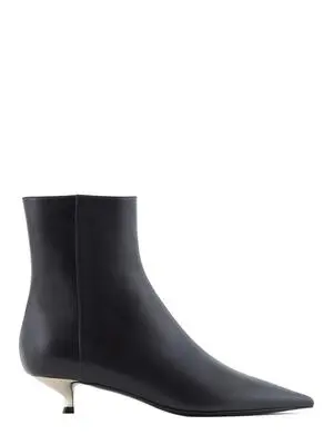 Giorgio Armani Calfskin Ankle Boots - Brown