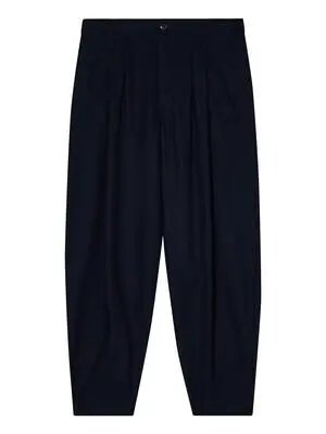 Giorgio Armani Single-pleat Cashmere Trousers - Navy_blue