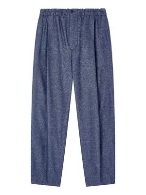 Giorgio Armani Cashmere-blend Flannel Trousers - Blue