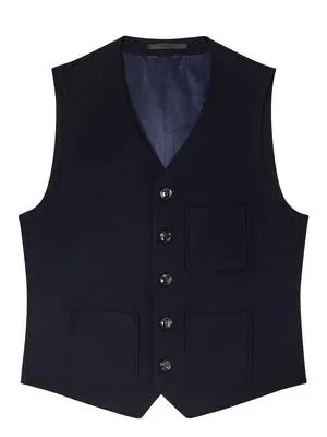 Giorgio Armani Single-breasted Cashmere Waistcoat - Navy_blue