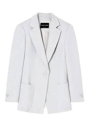 Giorgio Armani Single-breasted Stretch Wool Jacket - Beige