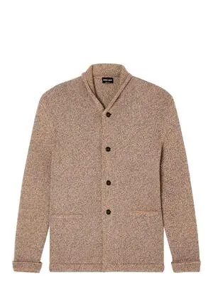 GIORGIO ARMANI Knitted Cashmere And Cotton Cardigan Jacket