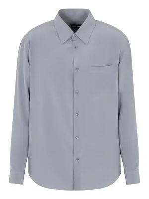 Giorgio Armani Silk Crêpe Shirt - Grey
