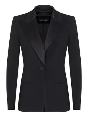 Giorgio Armani Viscose-cady Tuxedo Jacket - Patterned