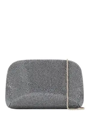 Giorgio Armani La Prima Satin And Rhinestone Clutch - Grey