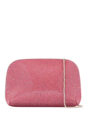 Giorgio Armani La Prima Satin And Rhinestone Clutch - Red
