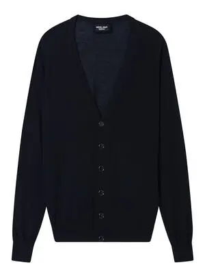 Giorgio Armani Cashmere Button-up Cardigan - Black