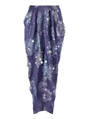 Giorgio Armani Long Skirt With Mandala Print And Embroidery - Patterned