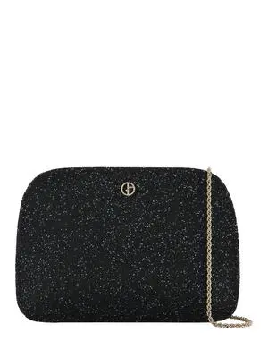 Giorgio Armani La Prima Rhinestone Clutch - Black