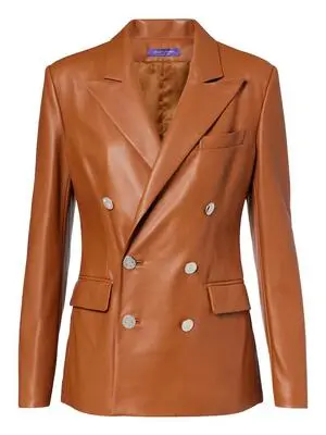 Ralph Lauren Camden Leather Blazer - Brown