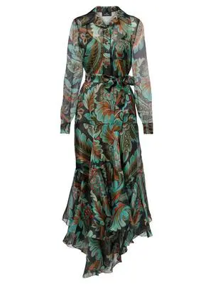ETRO Paisley Fringed Silk Gown
