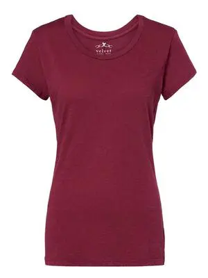 Velvet By Graham & Spencer Odelia Cotton Jersey T-shirt - Burgundy