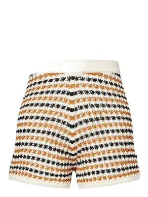 ERES Disco Open-knit Cotton-blend Shorts - Multicoloured