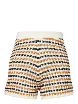 ERES Disco Open-knit Cotton-blend Shorts - Multicoloured