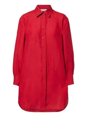 ERES Mignonette Oversized Linen Shirt - Red