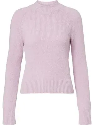 Dries Van Noten Wool-blend Crewneck Sweater - Purple