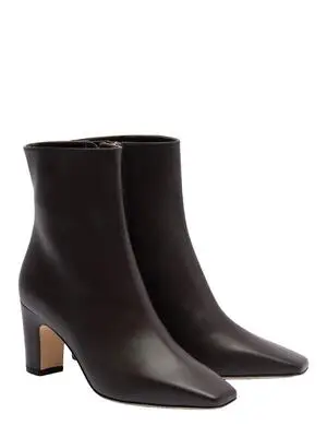 Manolo Blahnik Ofaralo 70 Leather Ankle Boots - Brown