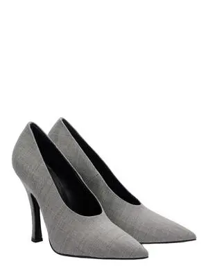 Magda Butrym Twill Pointed Pumps Grey