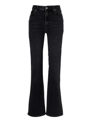 FRAME Arrow High-Rise Bootcut Jeans Black
