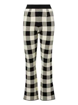 Posse Pippa Checked Flared Pants - Multicoloured
