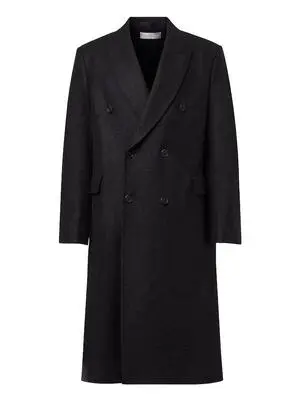 Our Legacy Whale Double-breasted Wool-blend Coat - Black