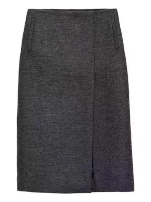Prada Slit Skirt - Grey
