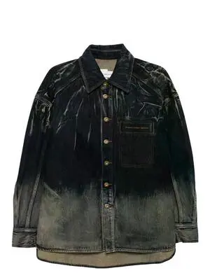 FENG CHEN WANG Gradient Denim Jacket - Blue