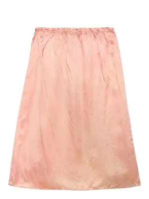 Prada A-line Silk Skirt - Orange