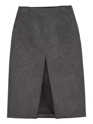 PRADA Wool Mini Skirt With Front Slit