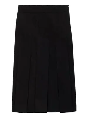 Prada Pleated Panel Midi Skirt - Black
