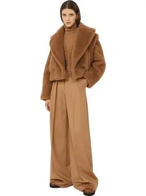 Max Mara Flared Zibeline Trousers - Camel