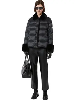 Max Mara Padded Jacket In Water-repellent Fabric - Black