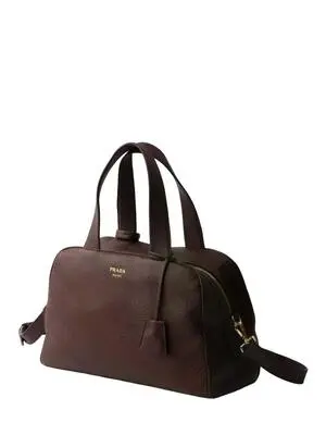 Prada Leather Top-handle Tote Bag - Brown