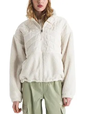 The North Face Cabin Fleece Zippered Coat - White Dune