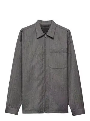 Prada Zip-up Shirt - Grey