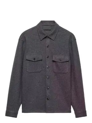 Prada Flap-pocket Button Shirt - Grey