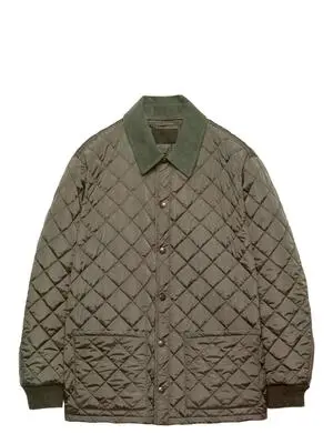 Prada Quilted Corduroy-collar Jacket - Green