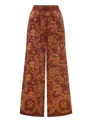ALEMAIS Floral-Print Drawstring Trousers