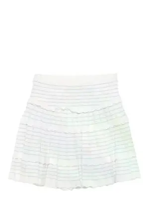 LoveShackFancy Colella Tiered Skirt - White