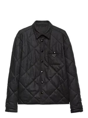 Prada Quilted Cashmere Overshirt - Grey