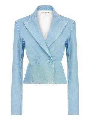 Nina Ricci Cut-out Denim Blazer - Blue