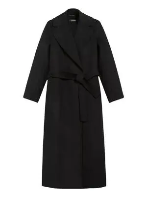 Max Mara Belted Wrap Coat - Black