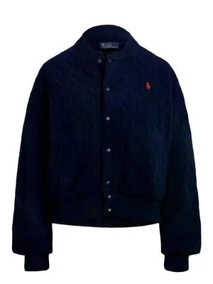 Ralph Lauren Cable-knit Bomber Jacket - Blue